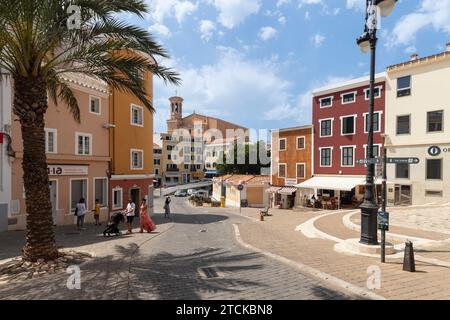 Cozy inner city of Mahon with a view of the Iglesia de Santa Maria ...