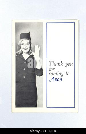 vintage Avon cosmetics history welcome leaflet for avon ladies isolated ...