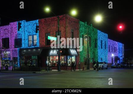 Christmas lights in downtown Rochester Michigan Stock Photo - Alamy
