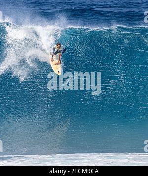 PUPUKEA, HI - December 12, 2023: Carissa Moore pictured at the 2023 ...
