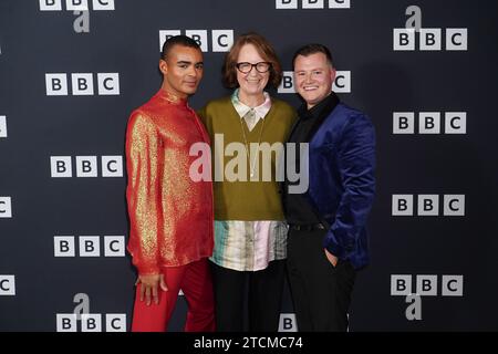 Layton Williams, Charlie Wernham and Vicki Pepperdine attend a BBC ...