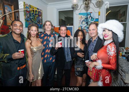 attends Adam Sands birthday at Mark Kostabi's Chelsea townhouse in New ...