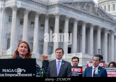 Rep. Melanie Stansbury, D-N.M., speaks during a news conference ...