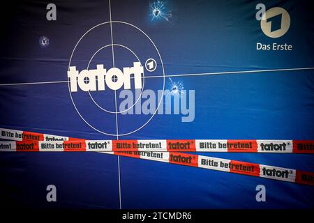 TATORT Münster, Kino Premiere Plakatwand mit Tatort Logo. Münster ...