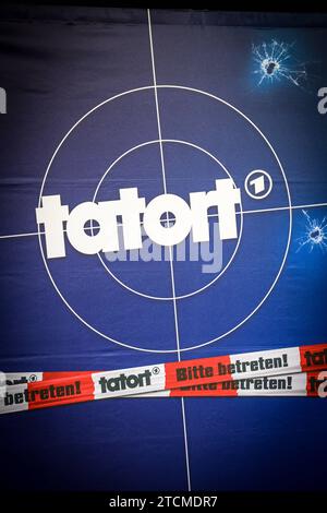 TATORT Münster, Kino Premiere Plakatwand mit Tatort Logo. Münster ...
