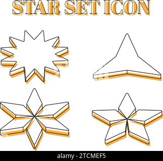 Set of isometric star shapes icons Vector Stock Vector Image & Art - Alamy