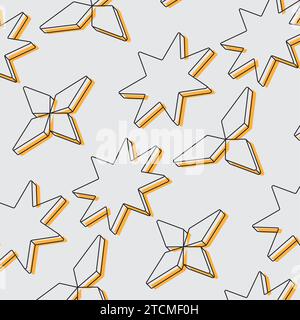 2d isometric star shapes icon Pattern background Vector Stock Vector ...