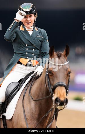 Abigail Lyle of Ireland with Giraldo during the FEI Dressage World Cup ...