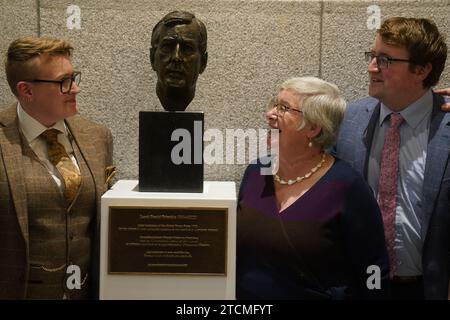 A bust of Lord David Trimble at Leinster House, Dublin, in dedication ...