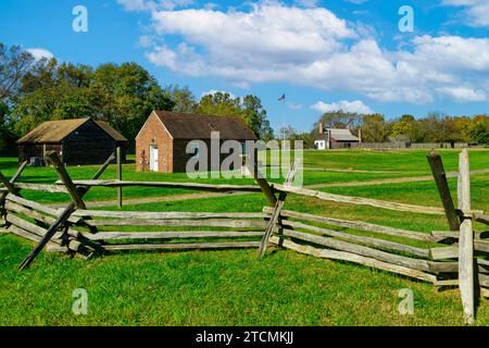 Zig-zag fences on the grounds of George Washington's Ferry Farm at ...