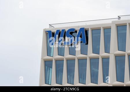 Visa signage on the building at its new headquarters (open soon) in ...