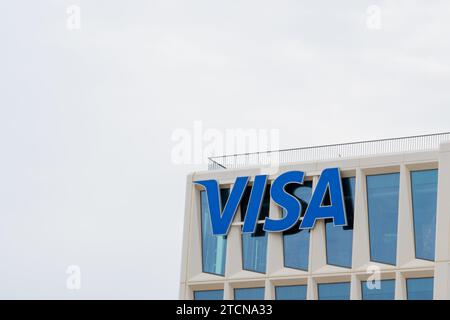 Visa signage on the building at its new headquarters (open soon) in ...