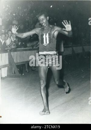 Rome, 09/10/1960. Rome Olympics. Abebe Bikila, a member of the Imperial ...