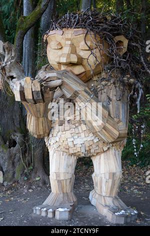 Seattle - October 26, 2023; Danish environmental artist Thomas Dambo ...