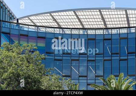 A NetApp building in San Jose California USA at night Stock Photo - Alamy
