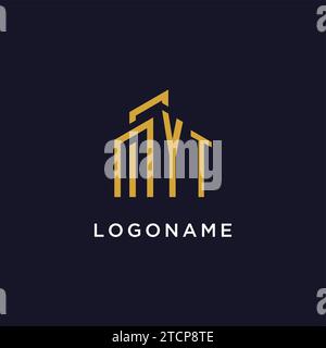 YT initial monogram with building logo design ideas Stock Vector Image ...