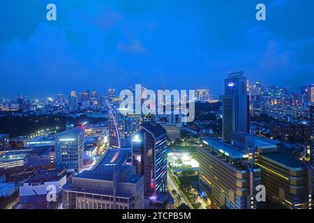 Stunning evening shots of the Singapore skyline taken from Orchard Road ...