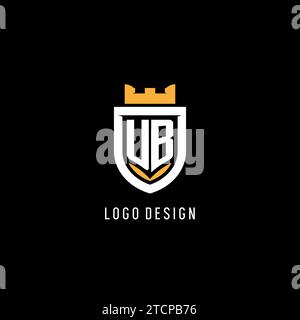 UB monogram logo initial with shield guard shape design ideas Stock Vector Image & Art - Alamy