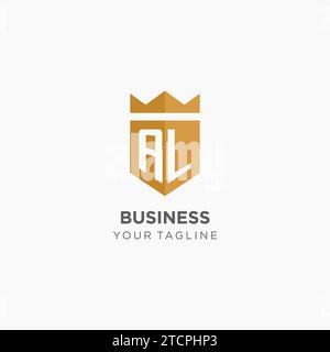 AL logo with shield and crown, initial monogram logo design ideas Stock Vector Image & Art - Alamy