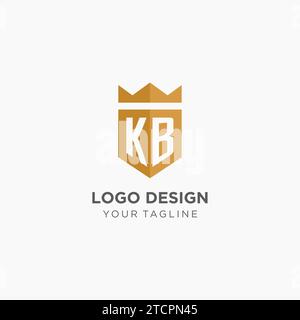 KB logo with shield and crown, initial monogram logo design ideas Stock Vector Image & Art - Alamy