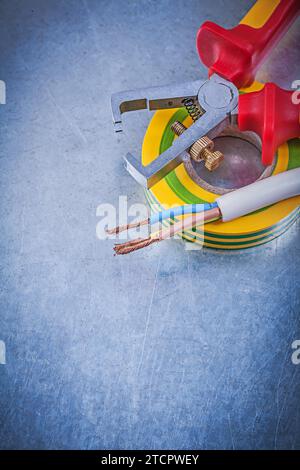 Insulated wire stripper Insulating tape electrical wires on metallic ...