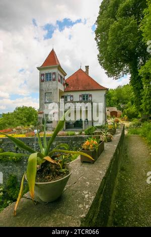 Klingenstein Castle, historical building, architecture, garden, balcony ...