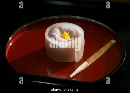 Wagashi is a traditional Japanese sweet often served with tea, made ...