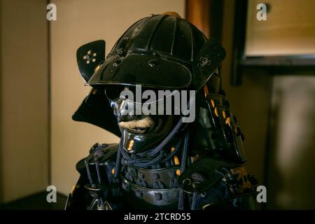 Ancient Japanese Samurai armor from the Edo period displayed in a ...