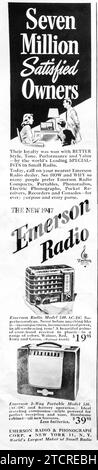 1940s USA Emerson Magazine Advert Stock Photo - Alamy