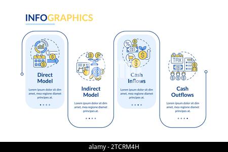 Multicolor cash flow layout with creative linear icons Stock Vector ...