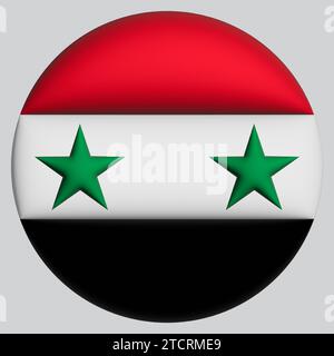 3D Flag of Syria on a avatar square background Stock Photo - Alamy