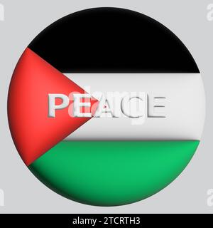3D Flag of Palestine on a avatar circle Stock Photo - Alamy
