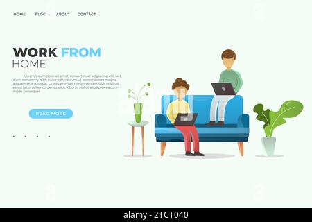 People Working From Home. Freelancer Working at Home. Self Employed ...