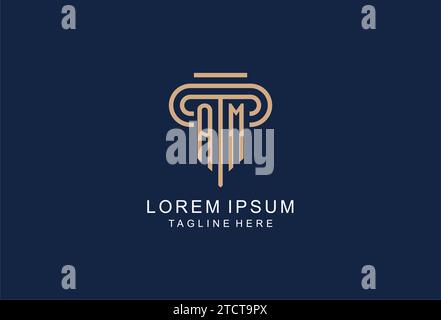 Initial AM pillar logo, elegant and luxury law firm logo vector graphic ...