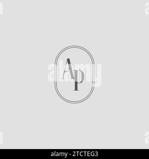 AP initial wedding monogram logo design Stock Vector Image & Art - Alamy