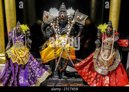 Murthi (God statues) in Sri Ayyappan hindu temple, Paris. Shiva and ...