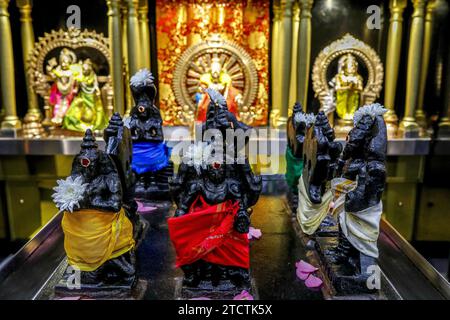 Murthi (God statues) in Sri Ayyappan hindu temple, Paris. Shiva and ...