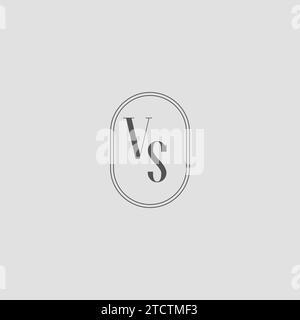 Letter VS wedding monogram logo design ideas vector graphic Stock ...