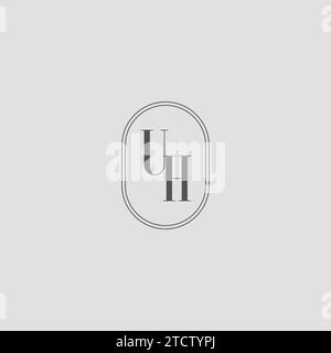 UH initial wedding monogram logo design ideas Stock Vector Image & Art ...