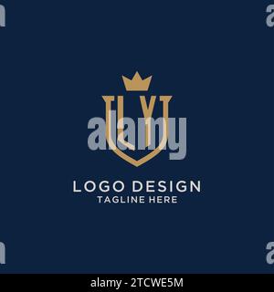 LY logo with shield and crown, initial monogram logo design ideas Stock Vector Image & Art - Alamy