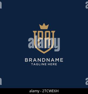 Initial PA logo shield crown style, luxury elegant monogram logo design ...
