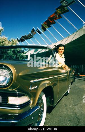 LAS VEGAS, NV - 1958: Actress and model Kitty Dolan poses in a 1958 ...