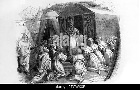 Illustration of Moses Consecration of Aaron and his Sons at the ...