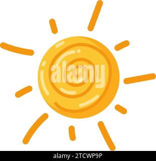 Isolated colored sun sketch icon Vector Stock Vector Image & Art - Alamy