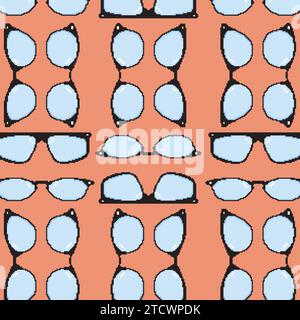 Pixelated eyeglasses pattern background Vector Stock Vector Image & Art ...