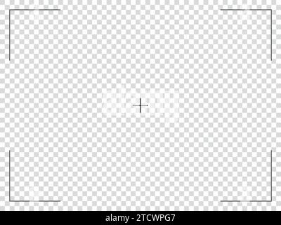 Camera frame viewfinder grid with cross target. Video camera recorder ...