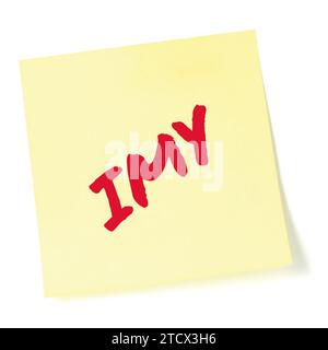 I miss you texting acronym IMY, wistful longing textspeak text concept ...