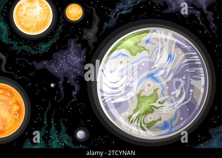 Vector illustration of Alpha Centauri Stellar System, cosmology ...