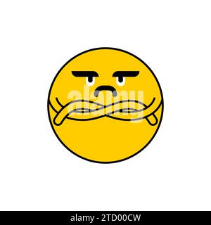 Angry emotion. Unhappy face. Aggressive emoji Stock Vector Image & Art ...