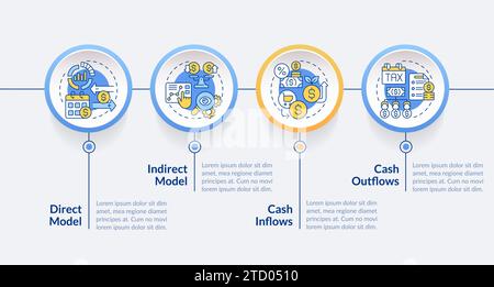 2D cash flow layout with creative line icons concept Stock Vector Image ...